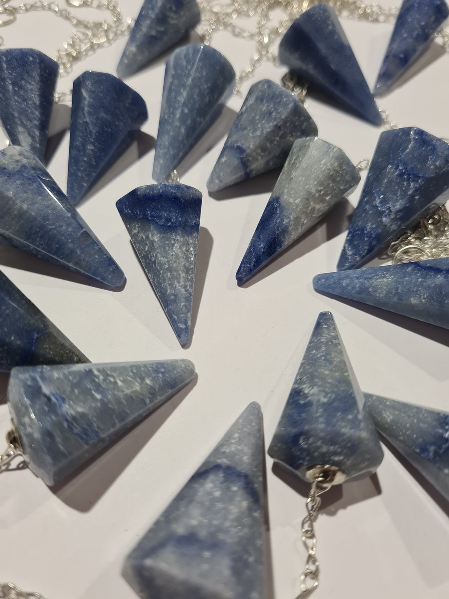 Blue Quartz Pendulums – Aquarius Crystals